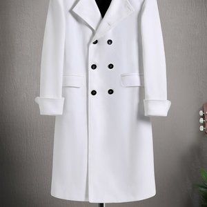 MODA ME COUTURE | Jackets & Coats | White Preppy Mens Double Breasted ...